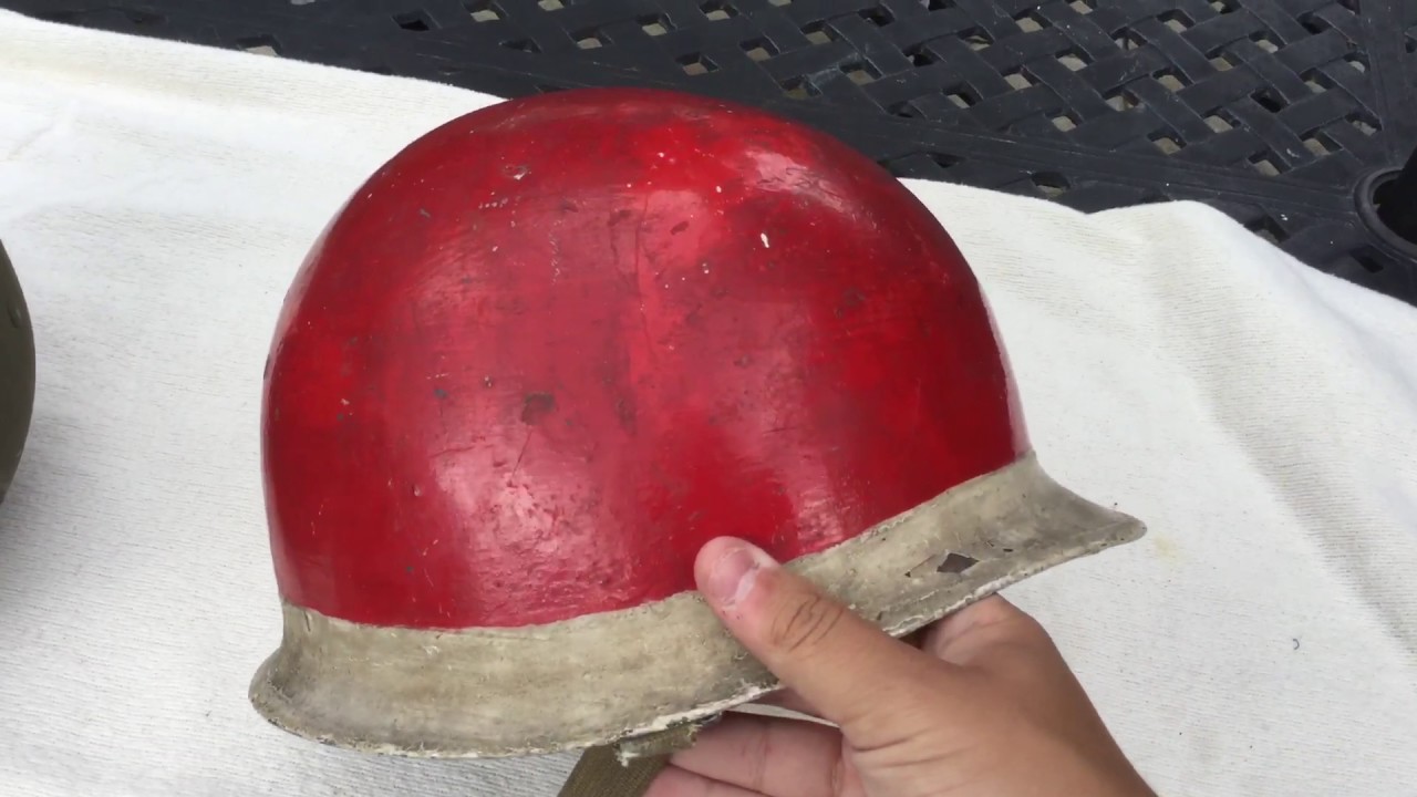 Original ww2 USN Damage Control M1 Helmet - YouTube