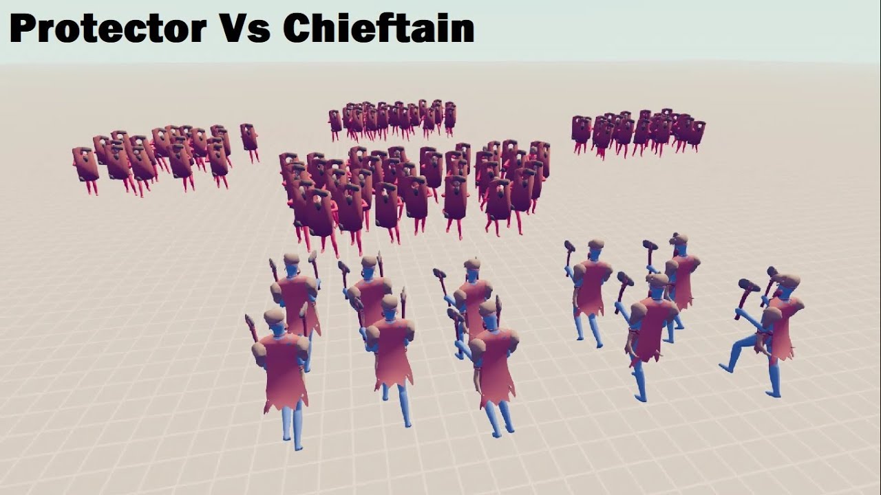 Totally Accurate Battle Simulator - 100 Protector Vs 20 Chieftain (TABS ...
