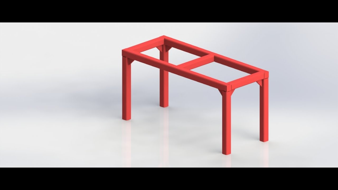 SolidWorks Weldments - Table - YouTube