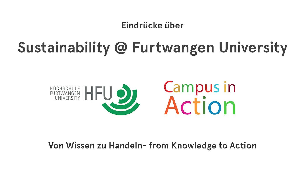Impressionen über Nachhaltigkeit an der Hochschule Furtwangen | HFU ...