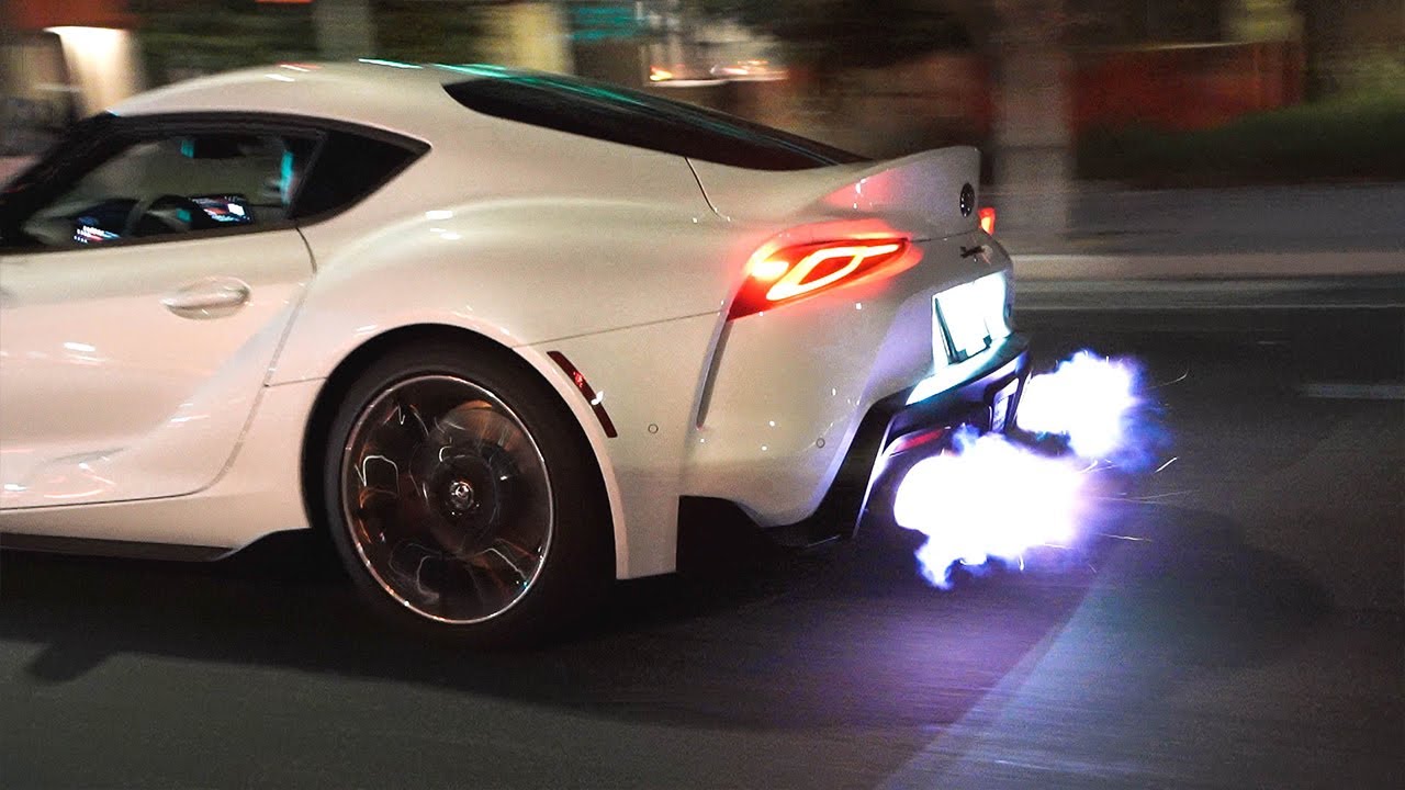 STRAIGHT PIPED 2020 SUPRA SHOOTS FLAMES!!! - YouTube