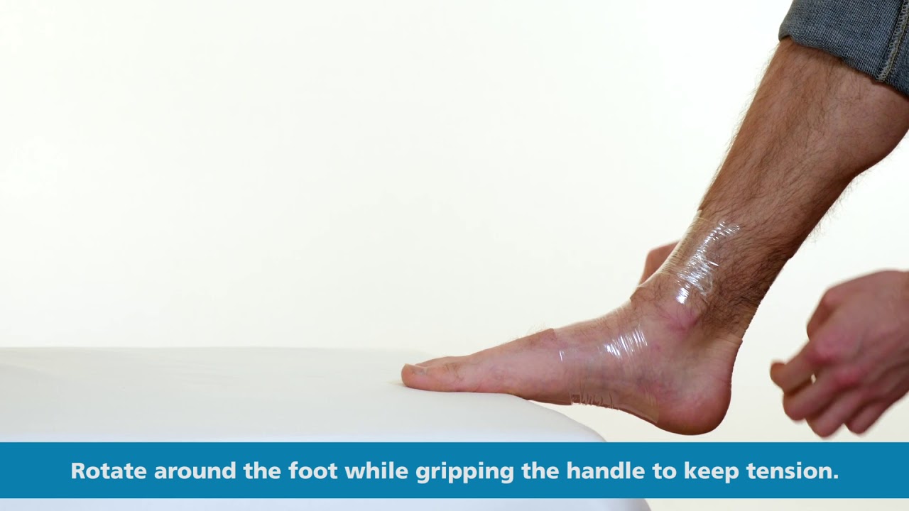 How to Wrap Your Foot with SealSkin Medical Wrap - YouTube