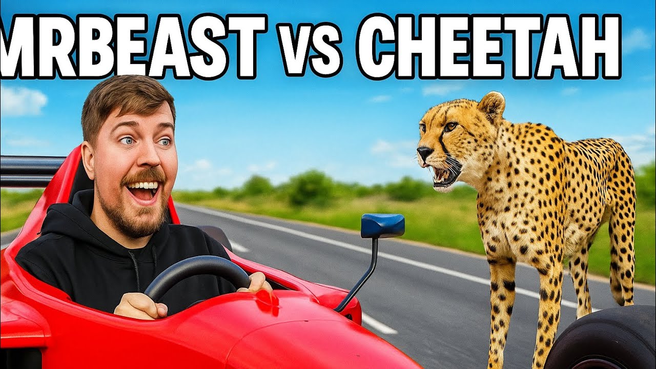 "MrBeast Tests World’s Fastest Car vs Cheetah – Who Wins? - YouTube