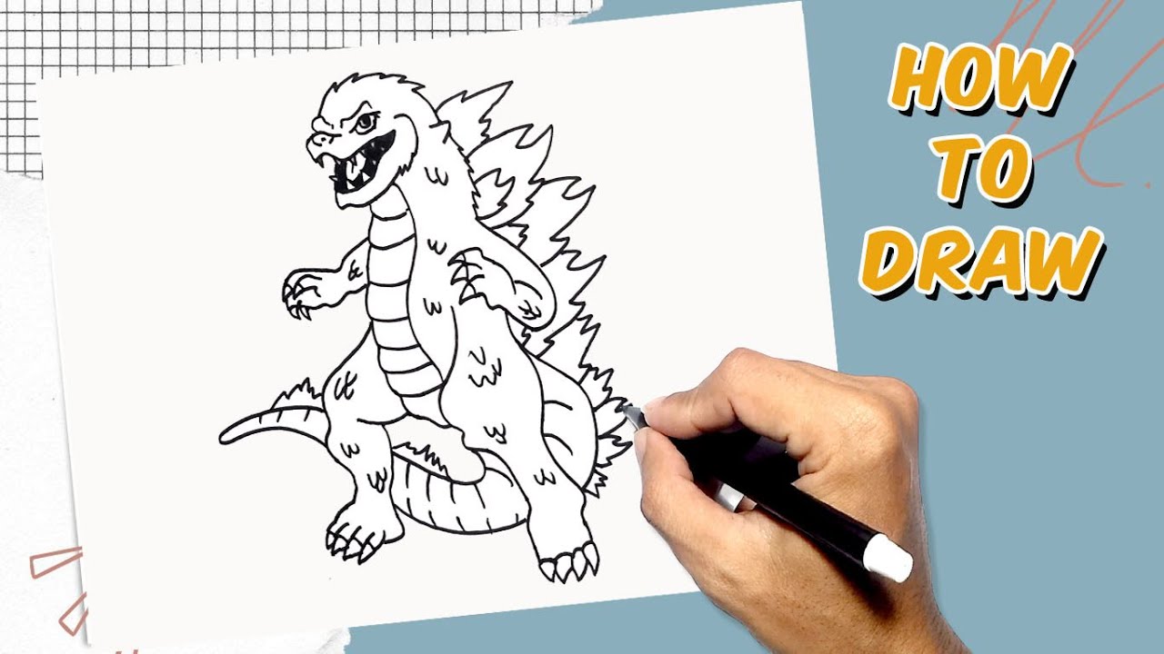 How to Draw Godzilla - YouTube