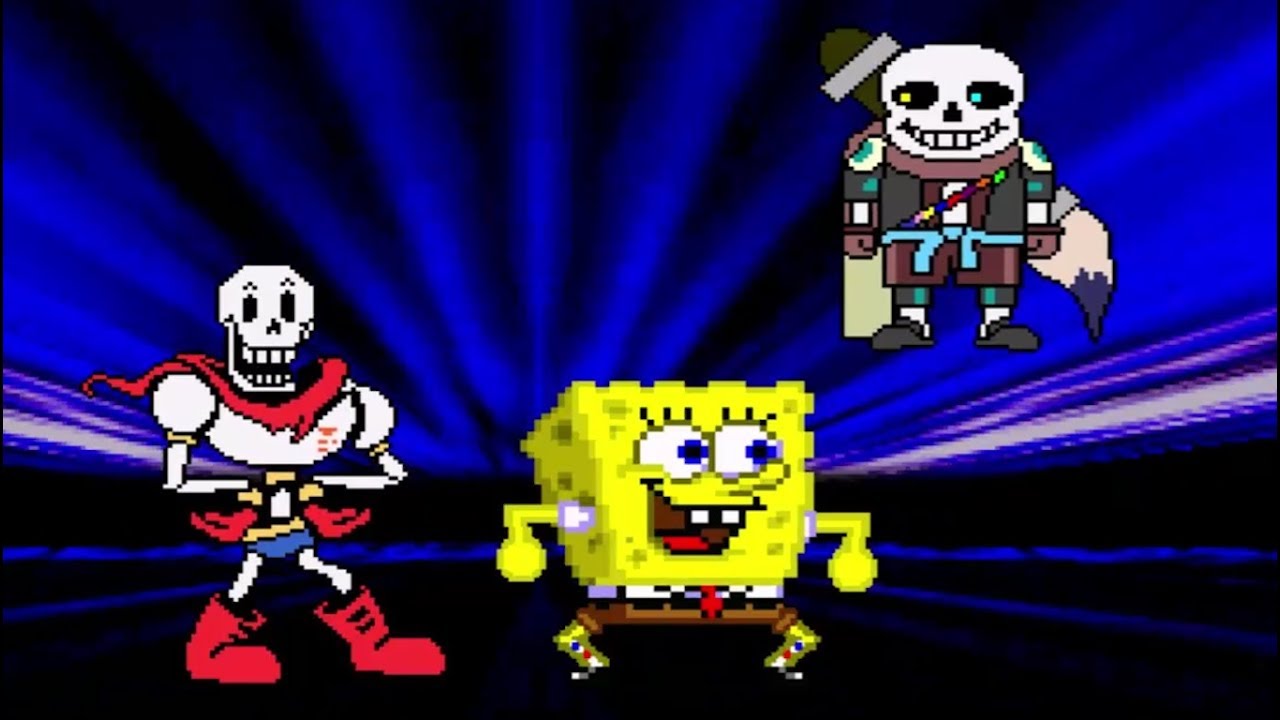 PAPYRUS & SPONGEBOB TEAM UP VS MUGEN CHARACTERS | FUNNY GAMING - YouTube