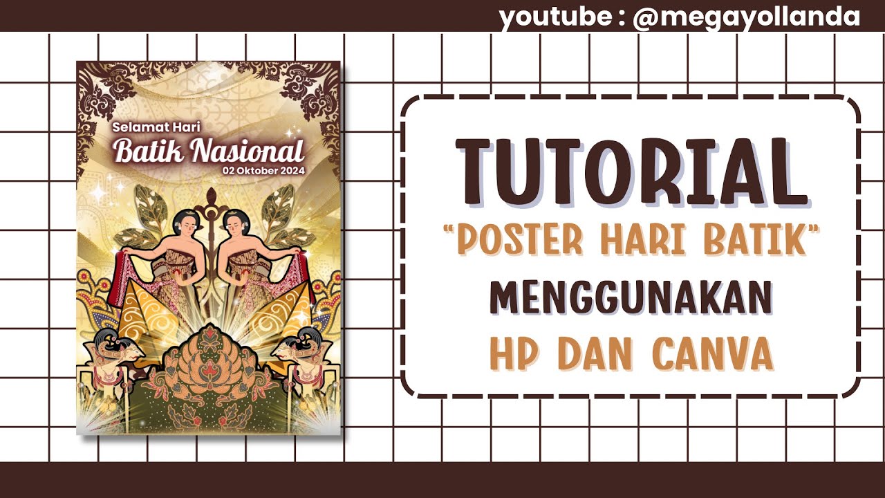 Tutorial Poster Hari Batik Lewat Hp Menggunakan Canva - YouTube