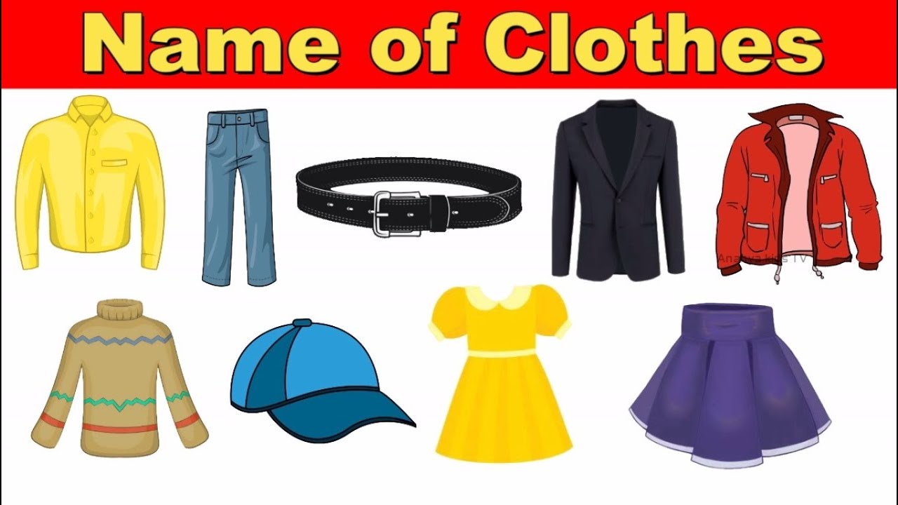 Name of Clothes with spelling in easy and simple way with help of ...