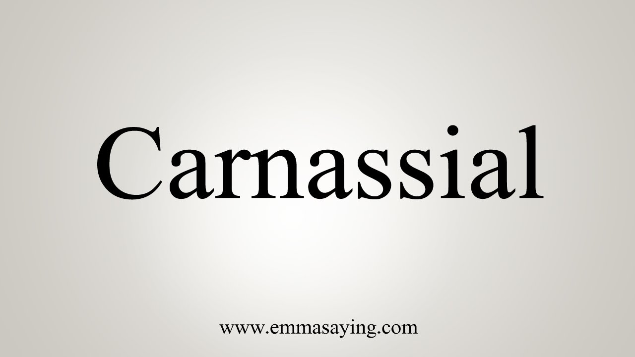 How To Say Carnassial - YouTube