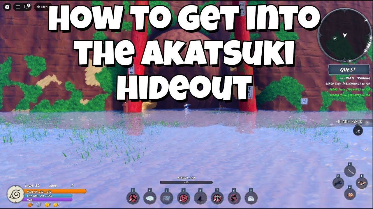How to get to the Akatsuki Hideout in Ninja Time - YouTube