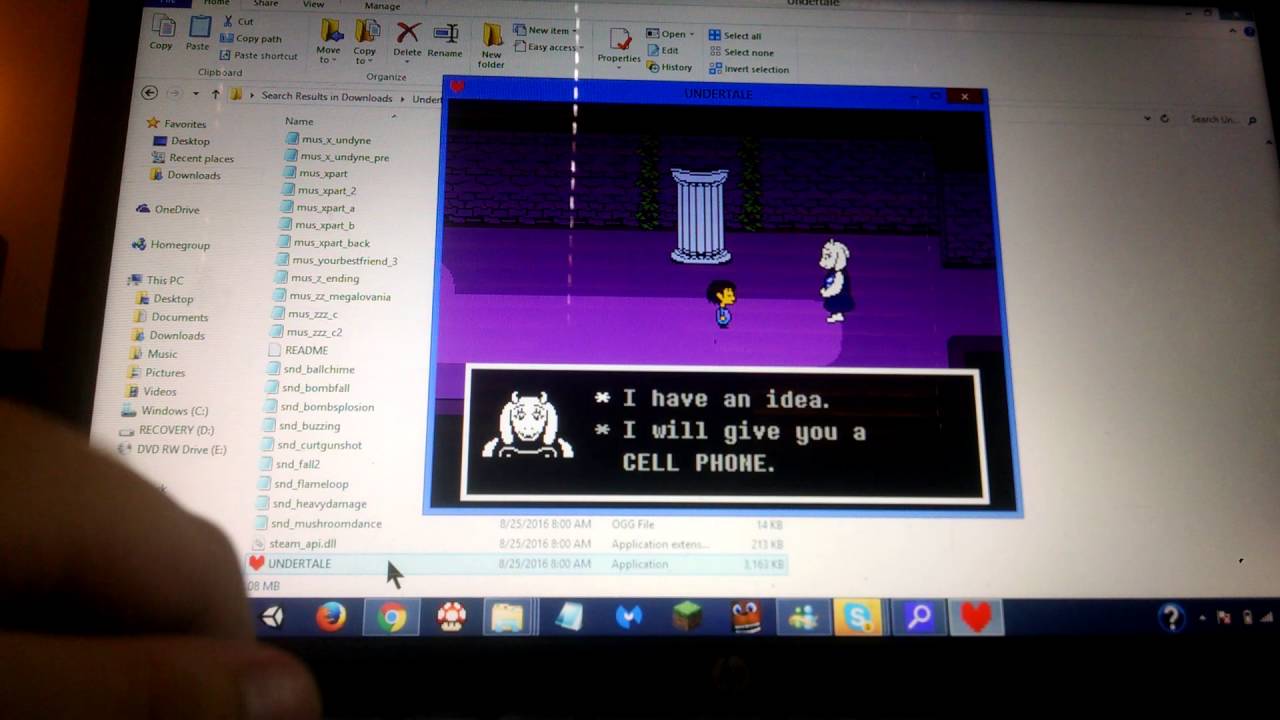 Undertale hacked #1dont spare napstablook - YouTube