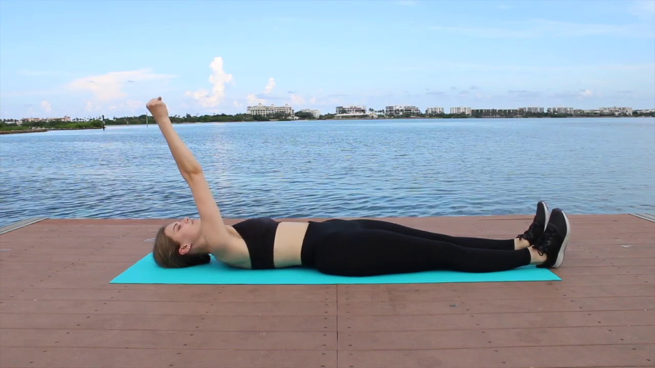 Supine Shoulder Flexion AROM. Advanced - YouTube