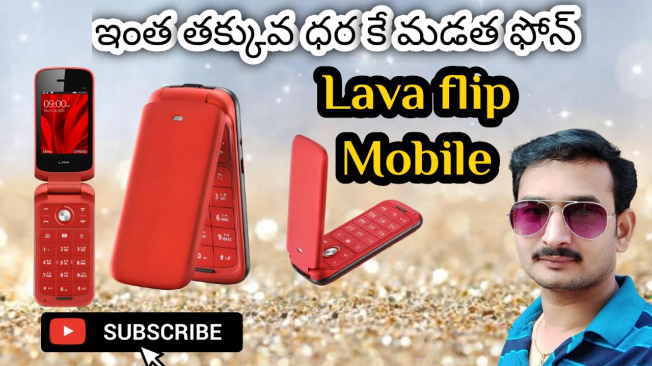 LAVA Flip { folding } Keypad Mobilev// Red Color Voice keypad Mobile ...