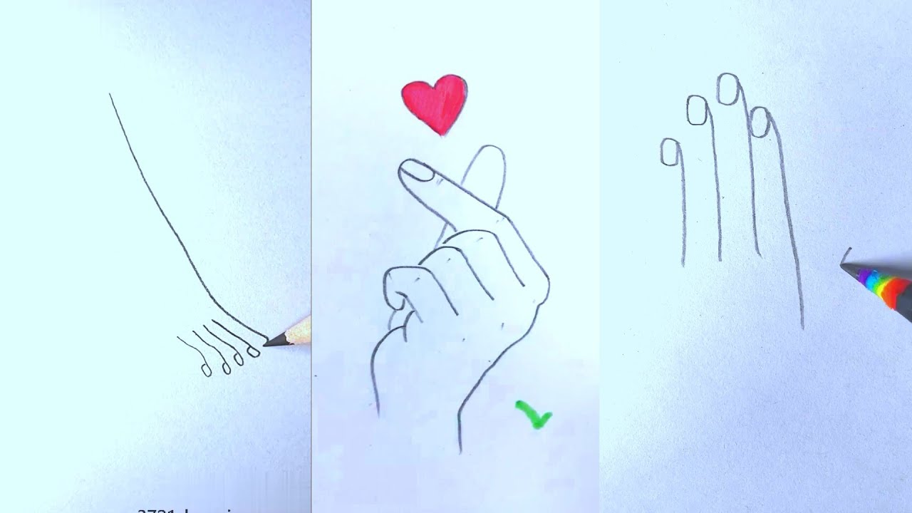 How I draw simple HANDS and FEET - tutorial | YouTube Art School - YouTube