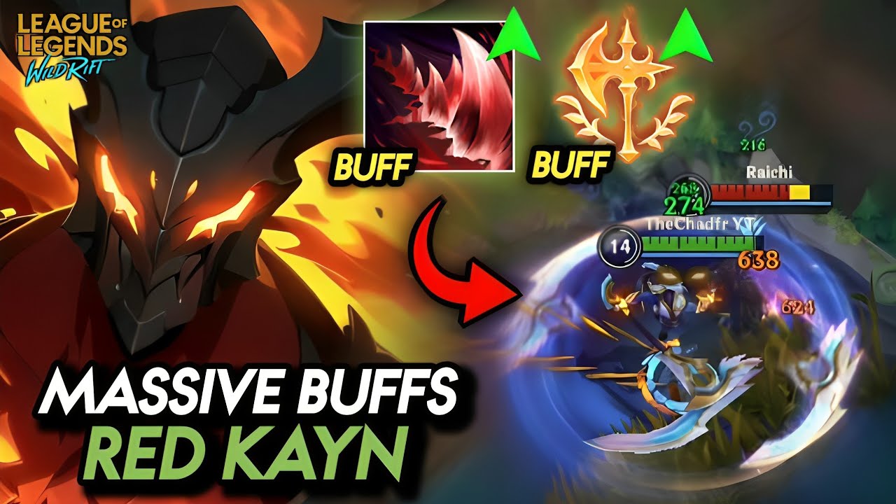 Wild Rift: HUGE RED KAYN BUFFS = ABSOLUTE MONSTER! - YouTube