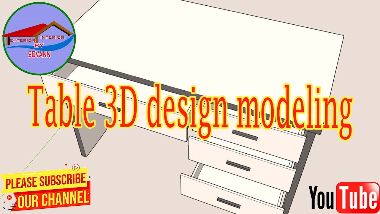 Table 3D Design modeling - YouTube