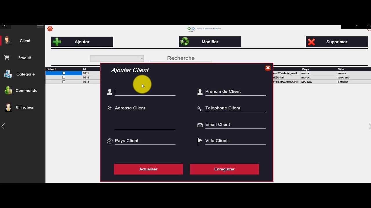 Application desktop de gestion de stock - YouTube