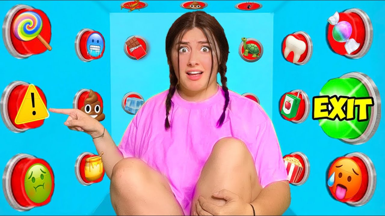 100 Mystery Buttons.. Only One Will Let You ESCAPE This Box! - YouTube