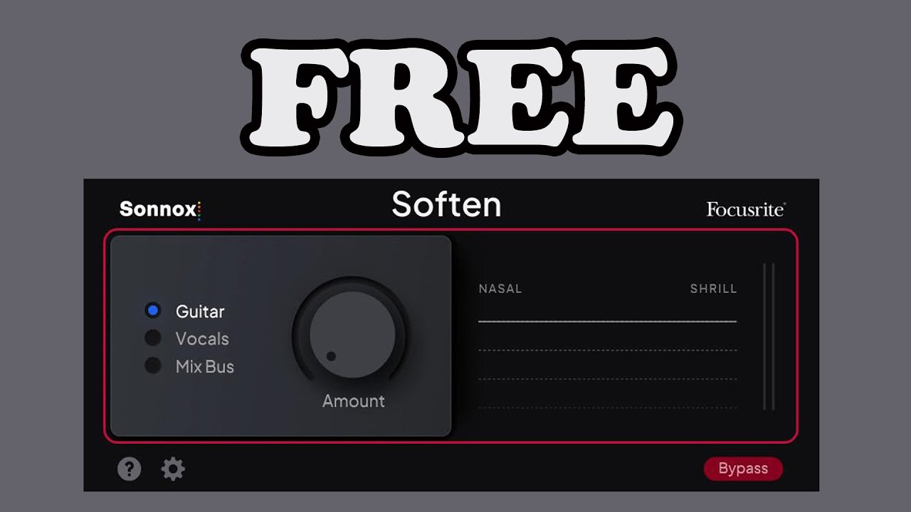 FREE FOR LIMITED TIME Soften by Sonnox & Focusrite - YouTube