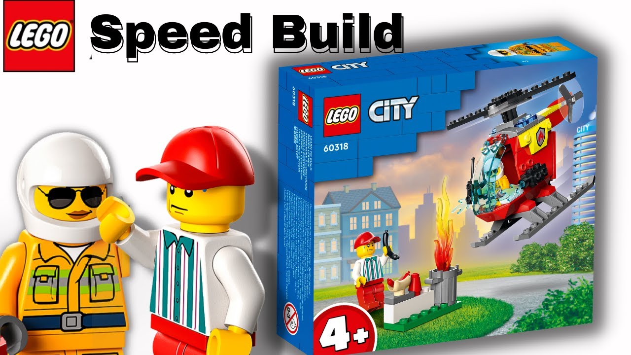 LEGO City Fire Helicopter 60318 | Small Lego City sets Speed Build | 2 ...