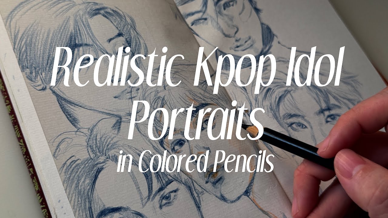 Realistic Kpop Idol Portraits in Colored Pencils |Freehand Tutorial ...