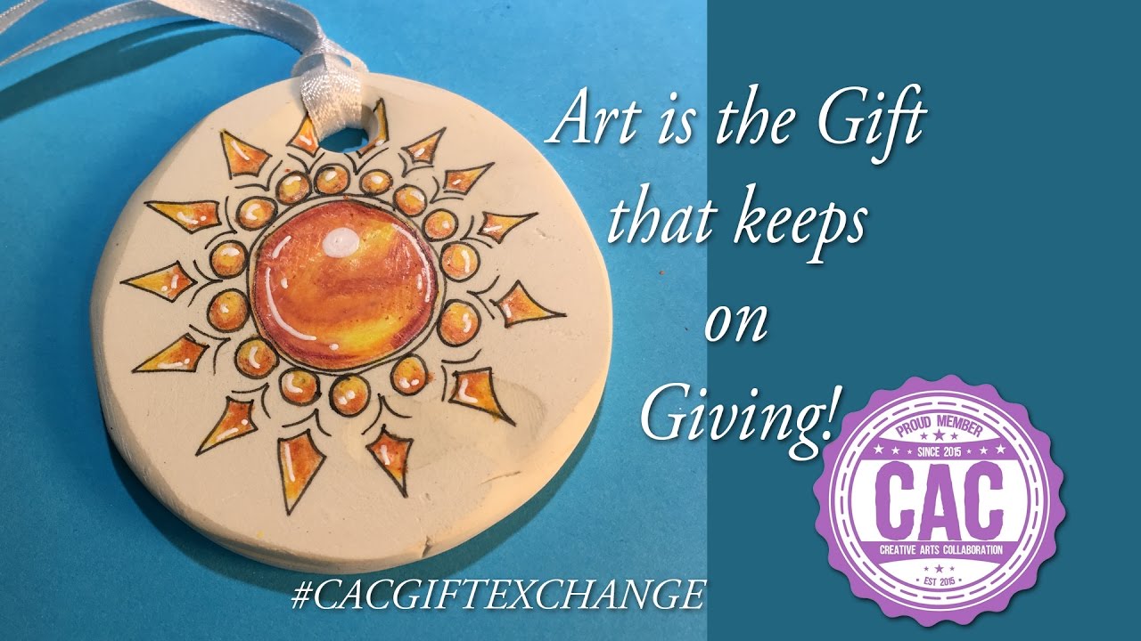 How to make an EASY Polymer Clay Doodle Gem Amber Snowflake Ornament ...