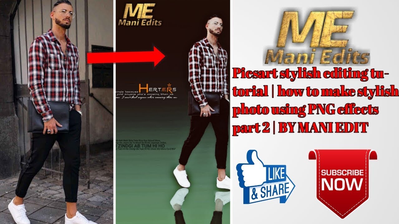 Picsart stylish editing tutorial | how to make stylish photo using PNG ...