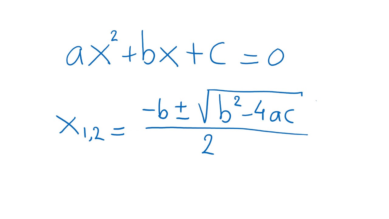 WIS: Tweedegraads vergelijking oplossen met ABC-formule - YouTube