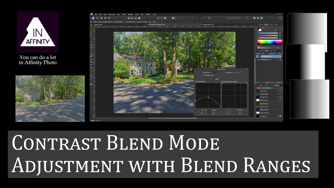 Contrast Blend Mode Adjustment with Blend Ranges - YouTube