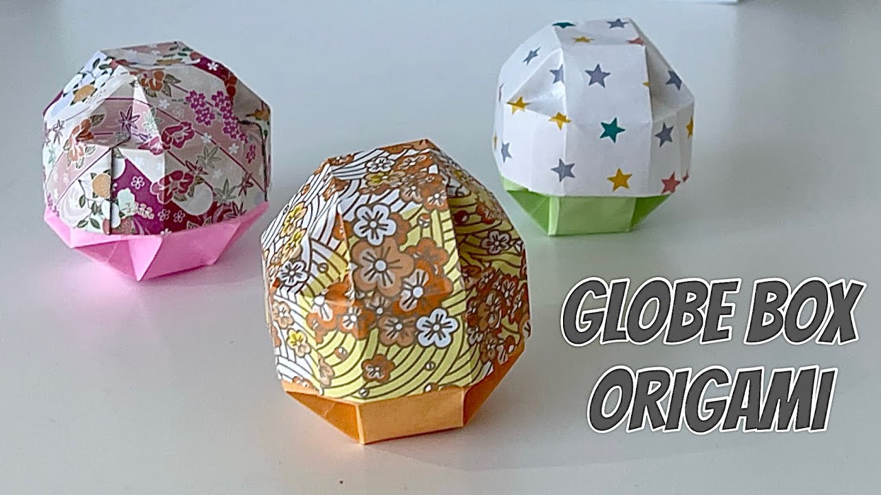 Globe Box Origami | No Glue | DIY Arts and Crafts - YouTube
