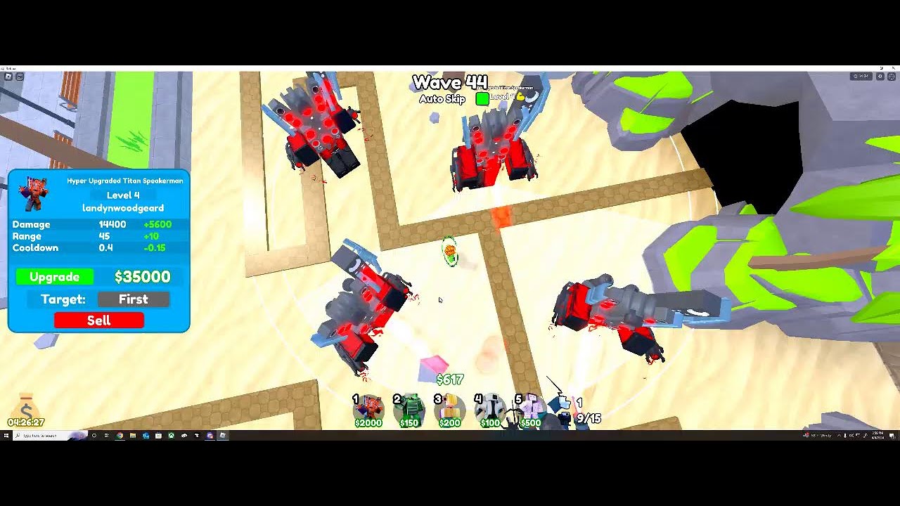 grinding for the new tower in ttd (titan sigma man) - YouTube