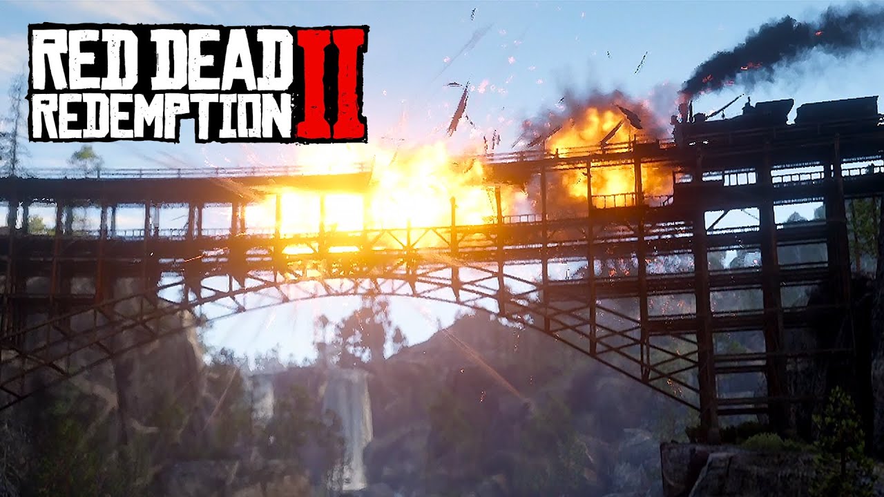 RDR2 - What happens if you blow up the bridge along with the train ...