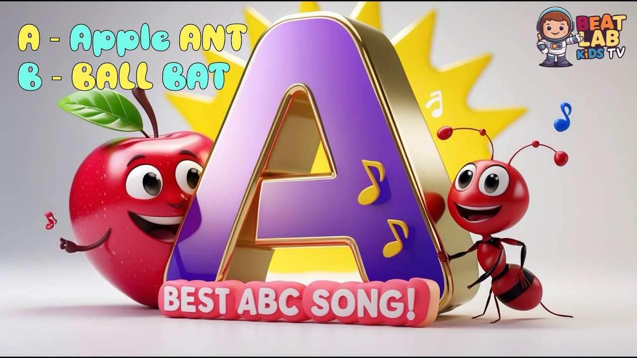 ABC Song with TWO Examples Per Letter! | A for Apple & Ant | Preschool ...