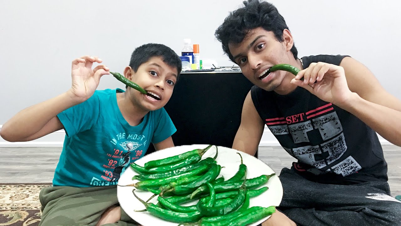 Green Chilli Eating Challenge / Competition | பச்சை மிளகாய் சாப்பிடும் ...