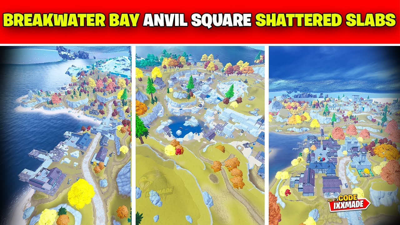 Fortnite - Besuche Breakwater Bay Anvil Square und Shattered Slabs ...