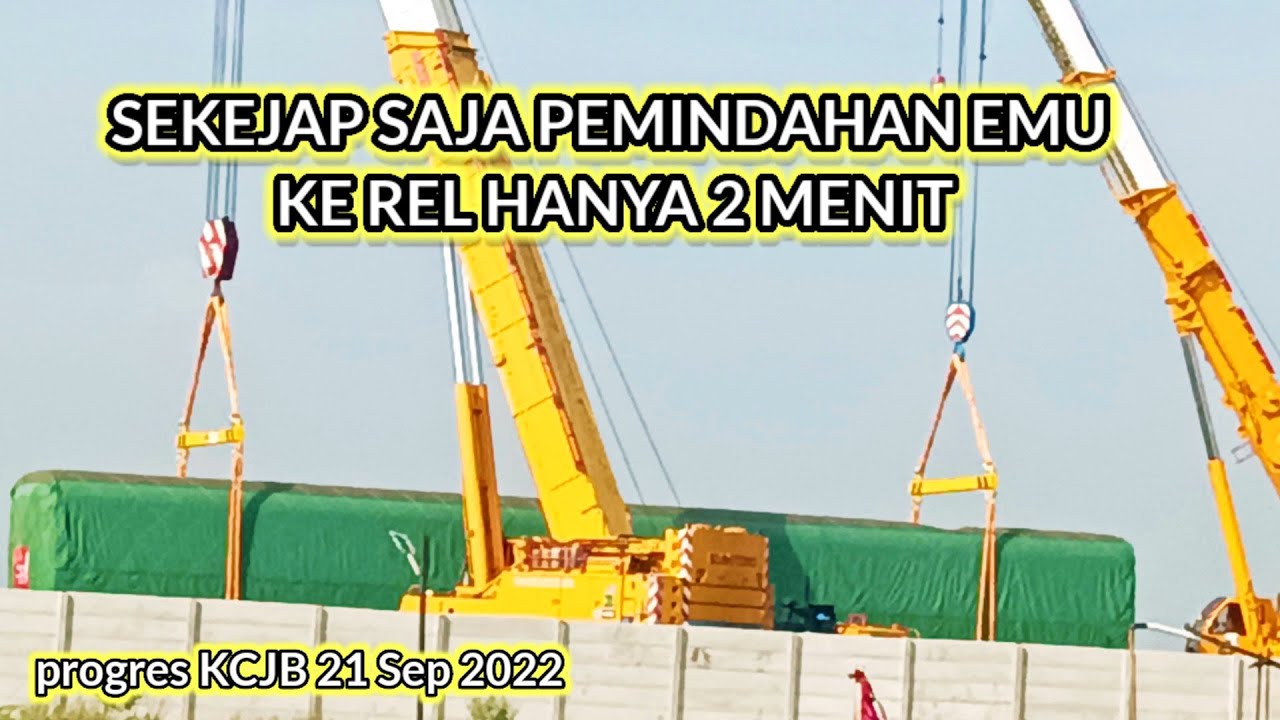 TERNYATA HANYA SEBENTAR Penempatan EMU ke atas REL hanya 2 menit saja √ ...