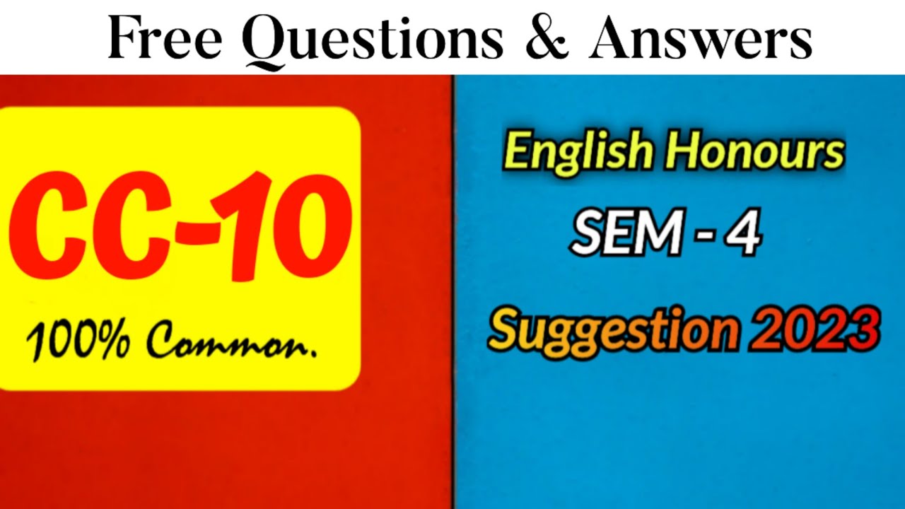 4th Semester English Honours CC 10 Suggestion 2023 English Honours 4th-semester-english-honours-cc-10-suggestion-2023-english-honours