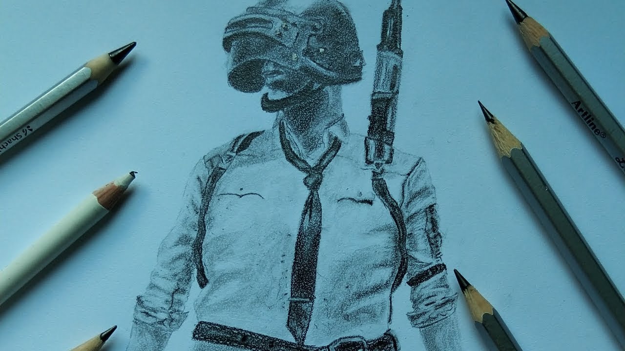 How to draw PUBG character step by step #artsaavn #pubgdrawing #pubg ...