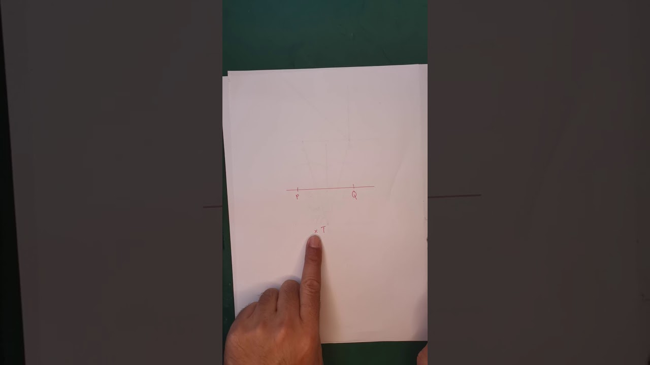 F1 How to draw a line perpendicular to PQ passing through a point T ...