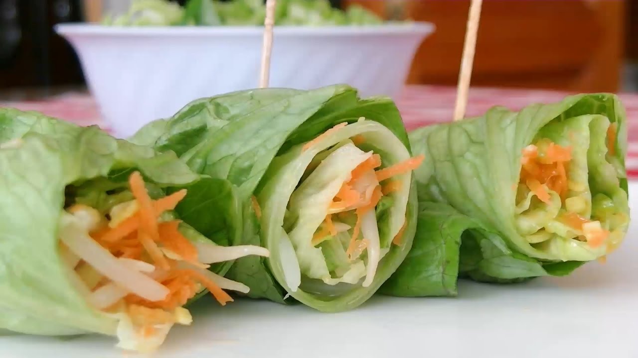 ⭐️ Cómo hacer rollitos de lechuga romana | Ensalada original y fácil ⭐️ ...