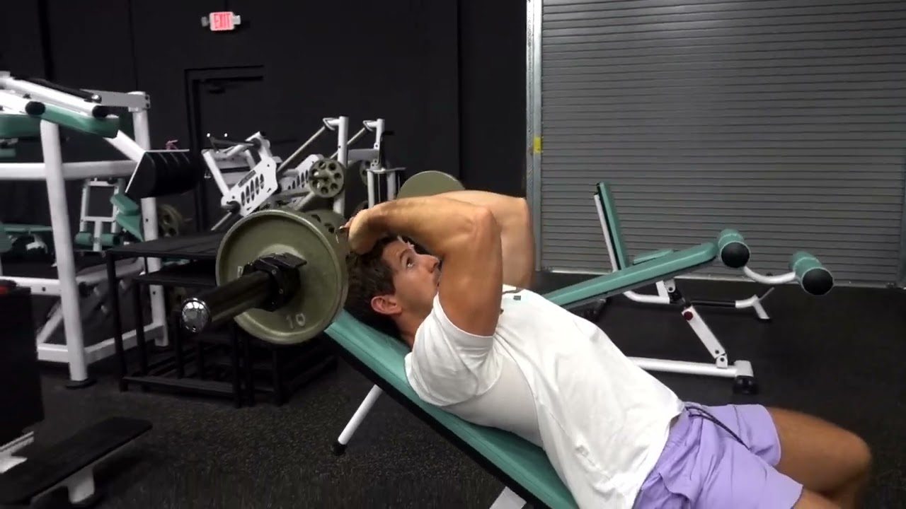 Triceps Extension - 35° Incline - EZ Bar - Close Grip - Semi-Pronated ...