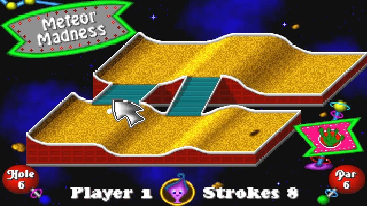 Fuzzy's World of Miniature Space Golf (Dos game 1995) - YouTube