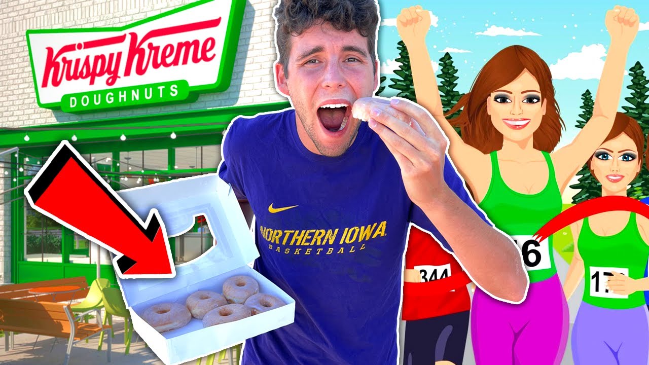ATTEMPTING THE IMPOSSIBLE KRISPY KREME CHALLENGE! - YouTube