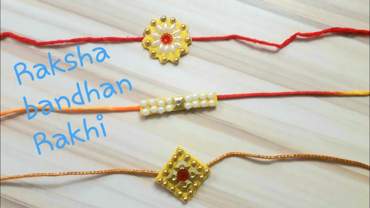 How to make rakhi at home | homemade rakhi - YouTube