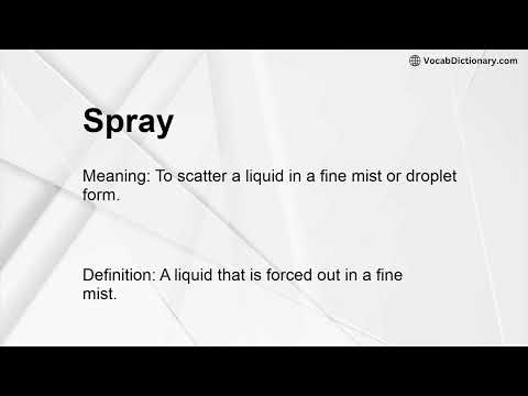 Spray Meaning - YouTube