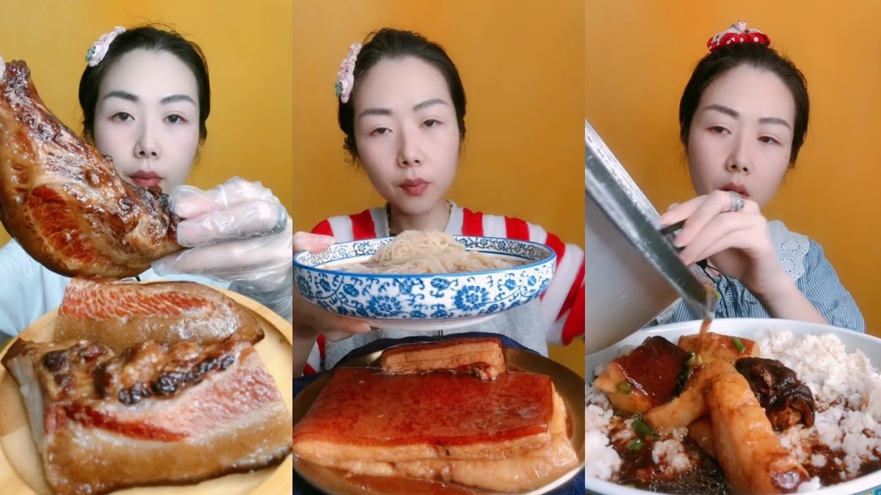Eating Challenge: Eating pork braised pork belly beef 🍖🍖🍖#delicious # ...