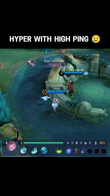 Hyper with High Ping 😢 #shorts #mlbb #floryn - YouTube