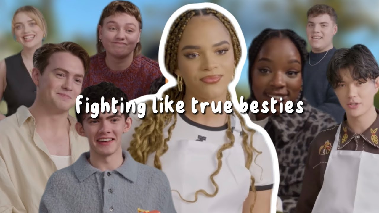 heartstopper cast fighting like true besties - YouTube
