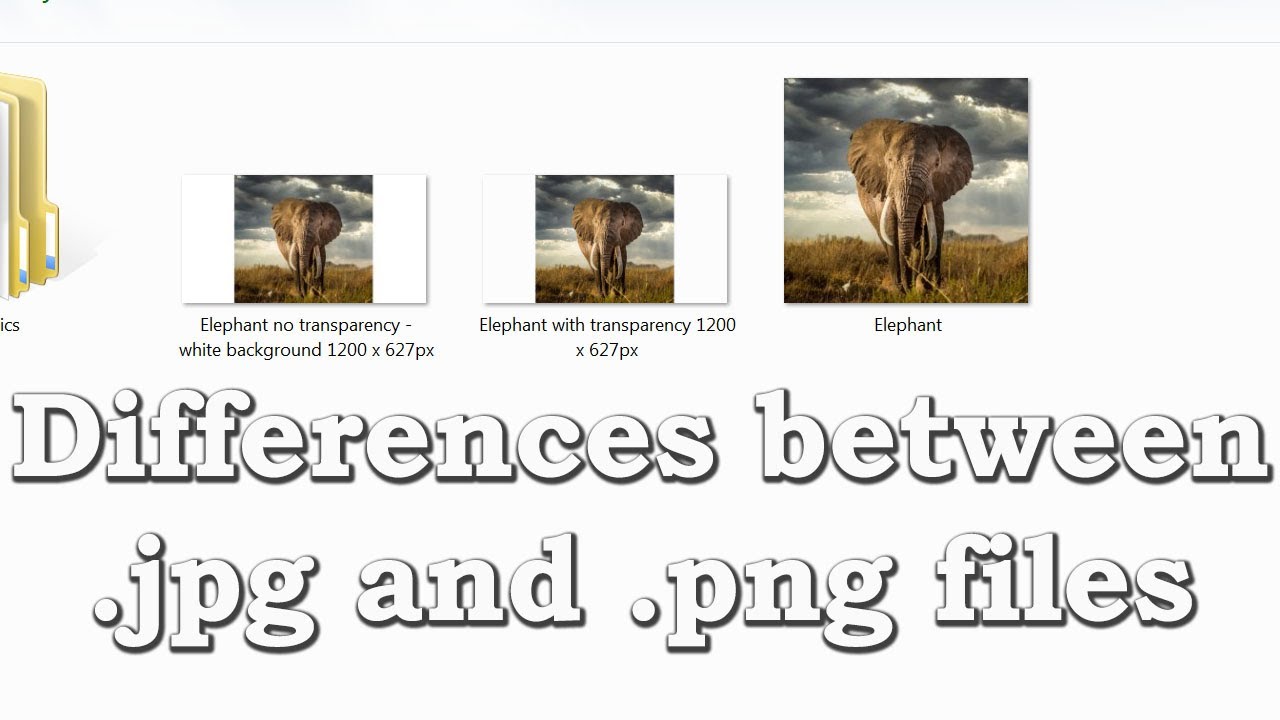 Differences between .jpg and .png files (Size and Transparency) - YouTube