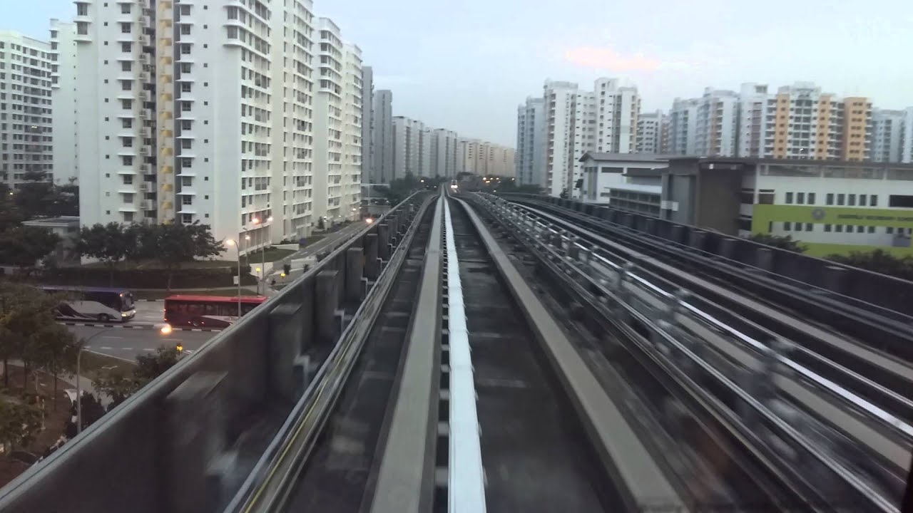 Singapore : From Punggol MRT to Cove LRT - YouTube