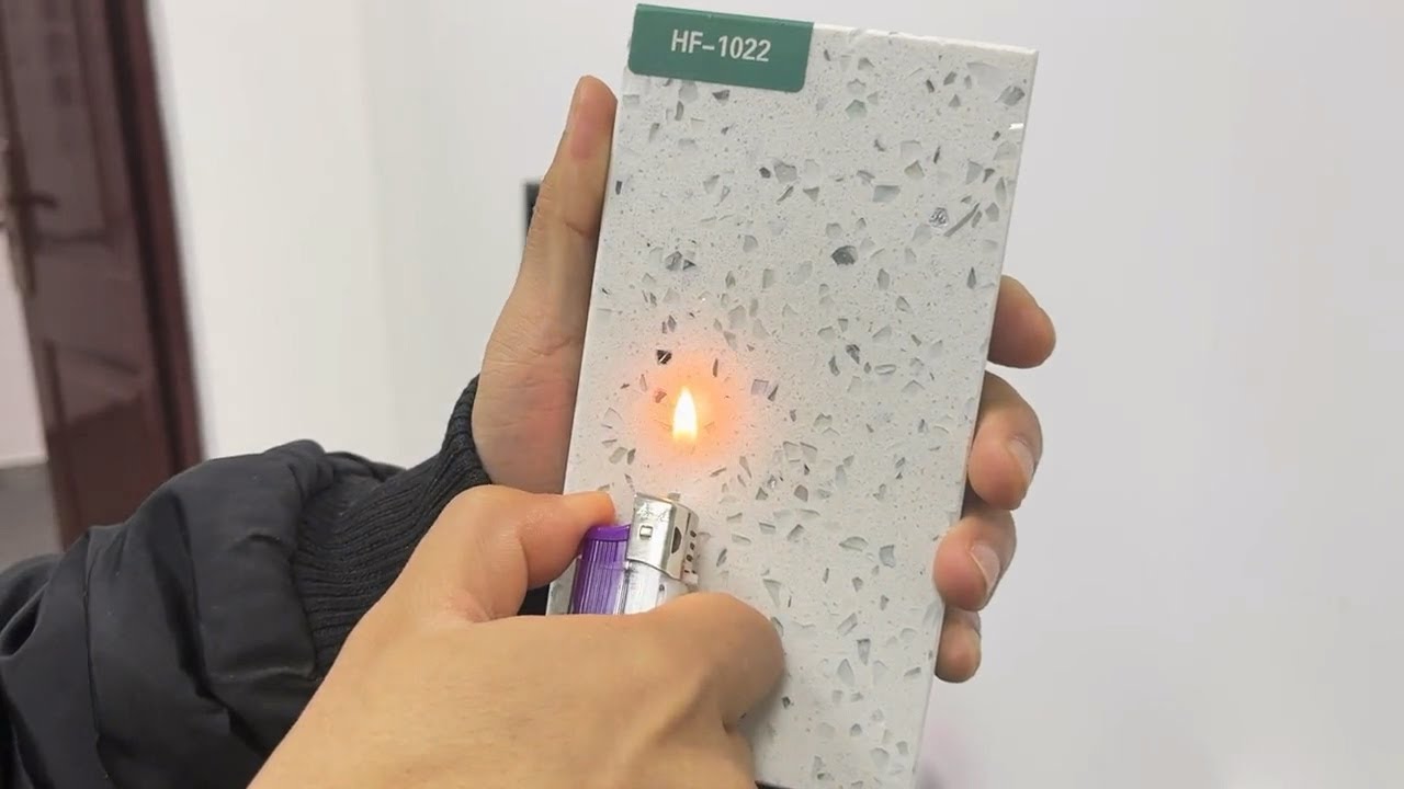Quartz Stone Test of Heat and Scratch Resistant - Horizon Quartz - YouTube